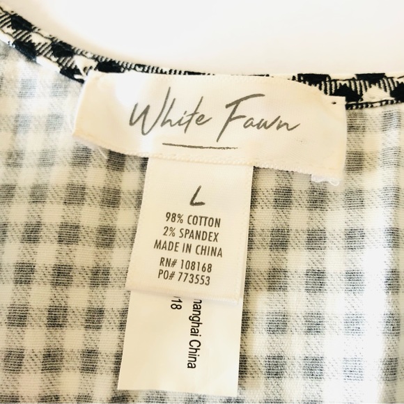 White Fawn | Dresses | White Fawn Black And White Gingham Body Hugging ...